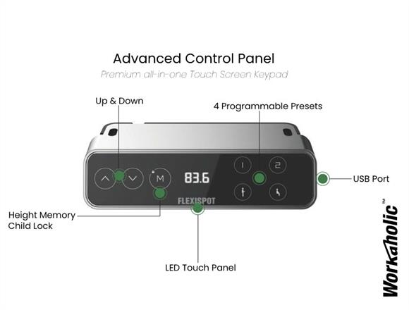 Flexispot E7 Premium Standing Desk Electric Height Adjustable Standing ...
